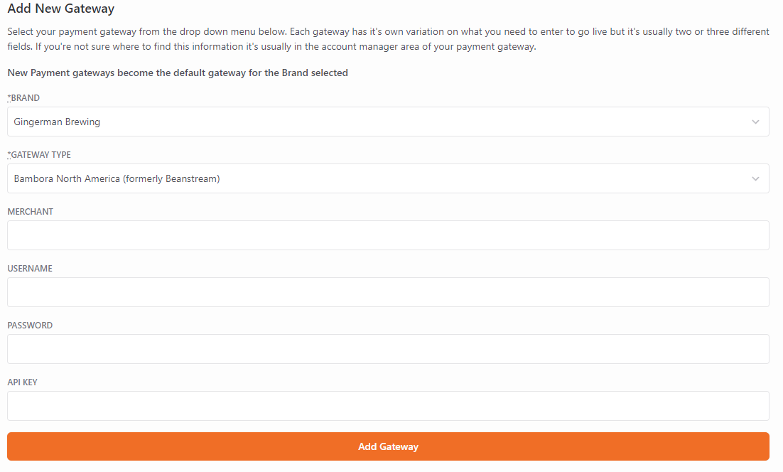 Setting Up Your Payment Gateway – Ollie Order Knowledge Base