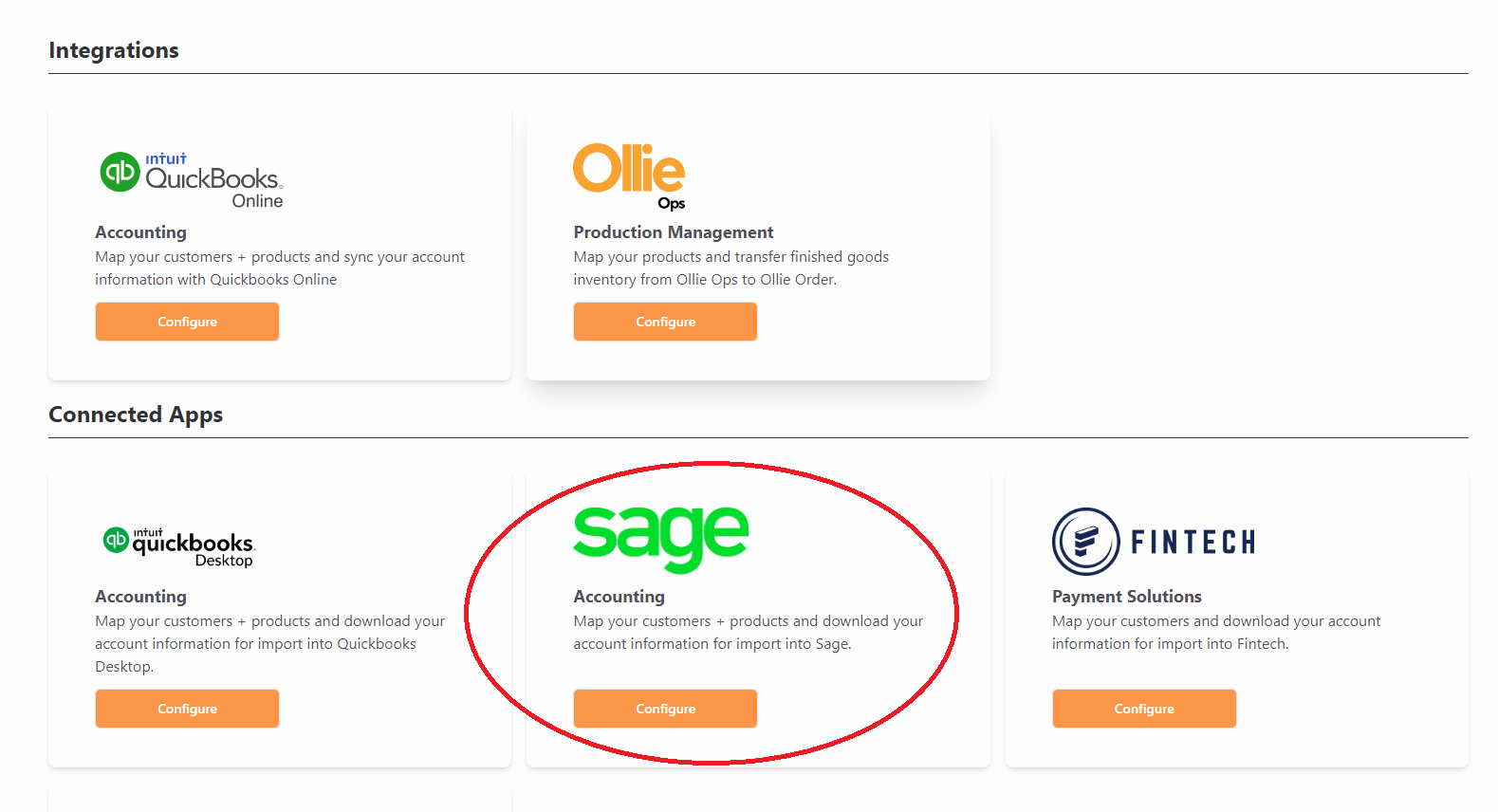 Sage50 Set-up and Report Exporting – Ollie Order Knowledge Base