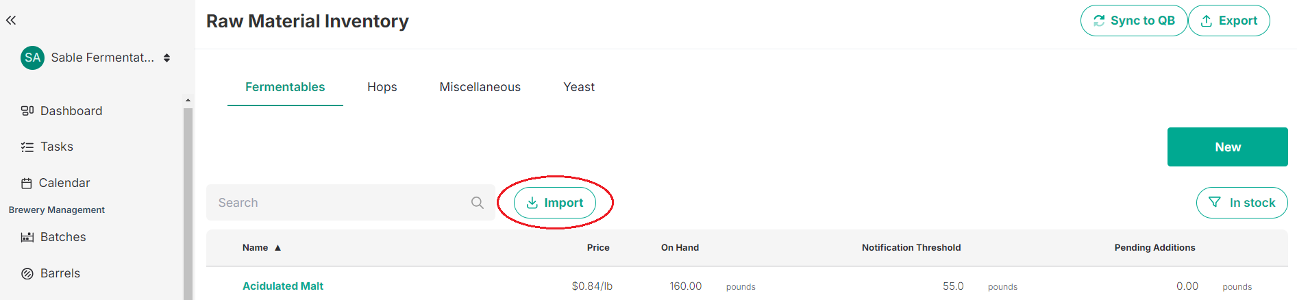 How to Add Raw Material Inventory & Edit Ingredients – Ollie Order ...