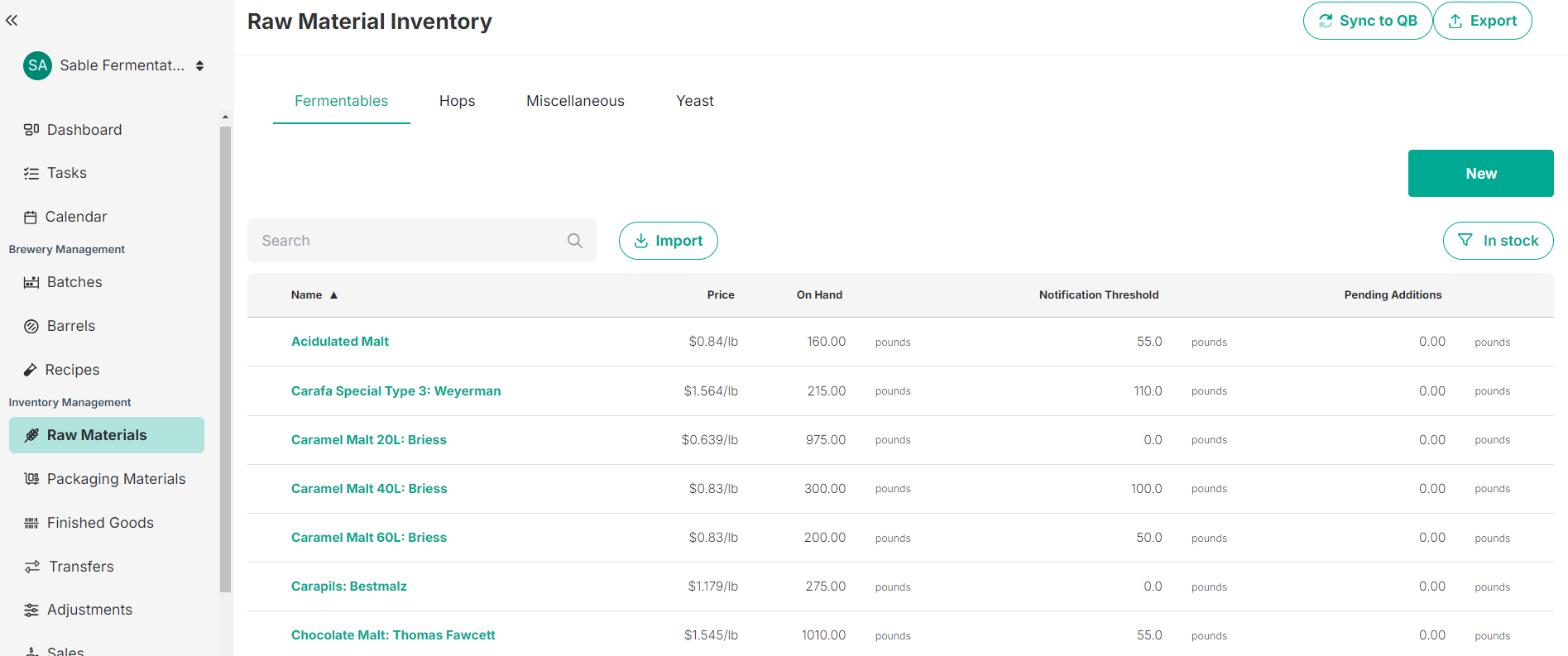 How to Add Raw Material Inventory & Edit Ingredients – Ollie Order ...